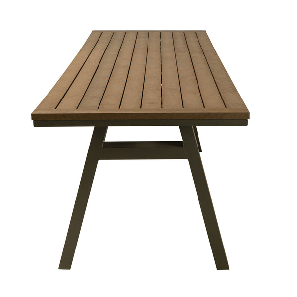 APEX Dining Table with EnviroWood Slat Top - Hauser Site Furniture