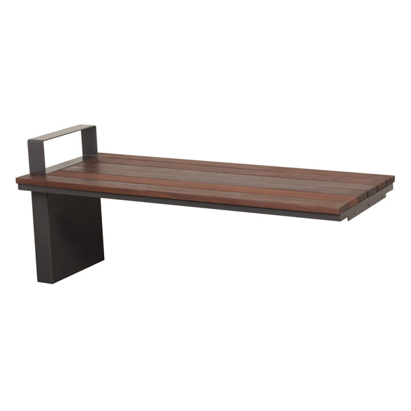 Ridgewood Modular Backless Bench, 1 Leg & Arm - Hauser Site Furniture