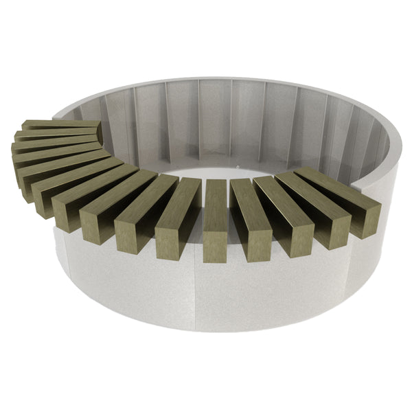 Timber Circular Planter Bench with Enviro-Wood Slats - Hauser Site ...