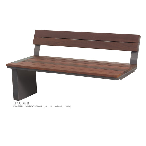 Ridgewood Modular Bench, 1 Left Leg - Hauser Site Furniture