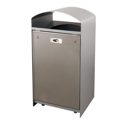 City 2 Stream Waste/Recycle Receptacle - Hauser Site Furniture